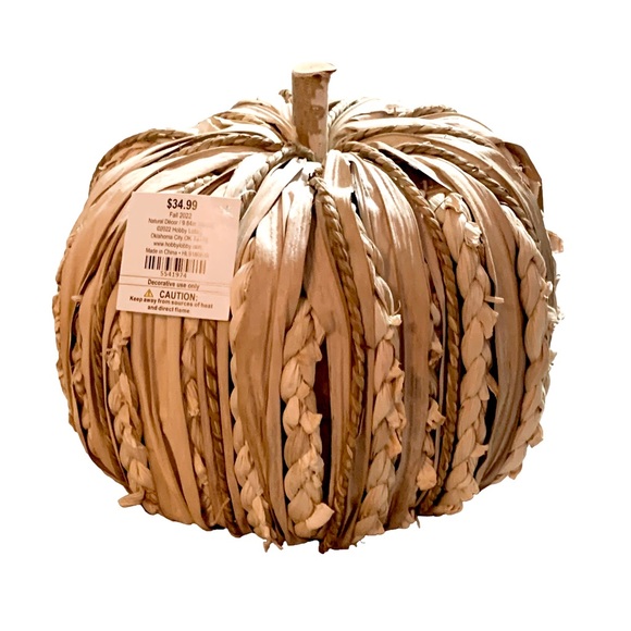Accents | Farmhouse Tan Natural Straw Pumpkin Home Table Decor | Poshmark